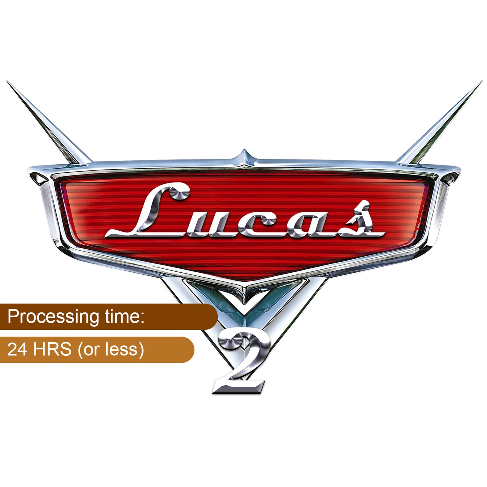 Personalized Disney Cars Logo With Name and Age Disney Cars | Etsy