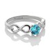 Double Infinity Promise Ring With Birthstone Birthstone Ring - Etsy