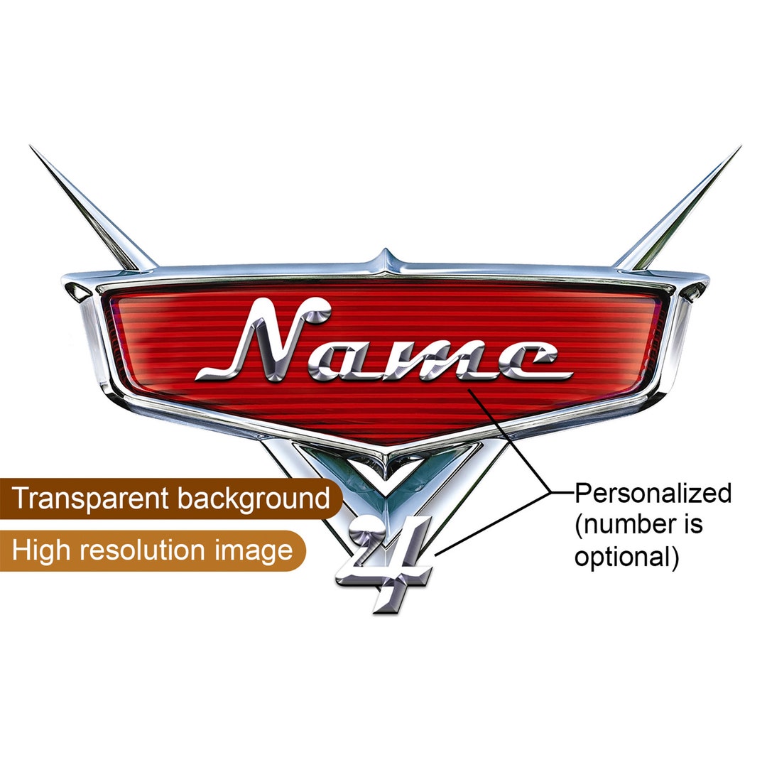 Personalized Disney Cars Logo With Name and Age, Disney Cars Party ...