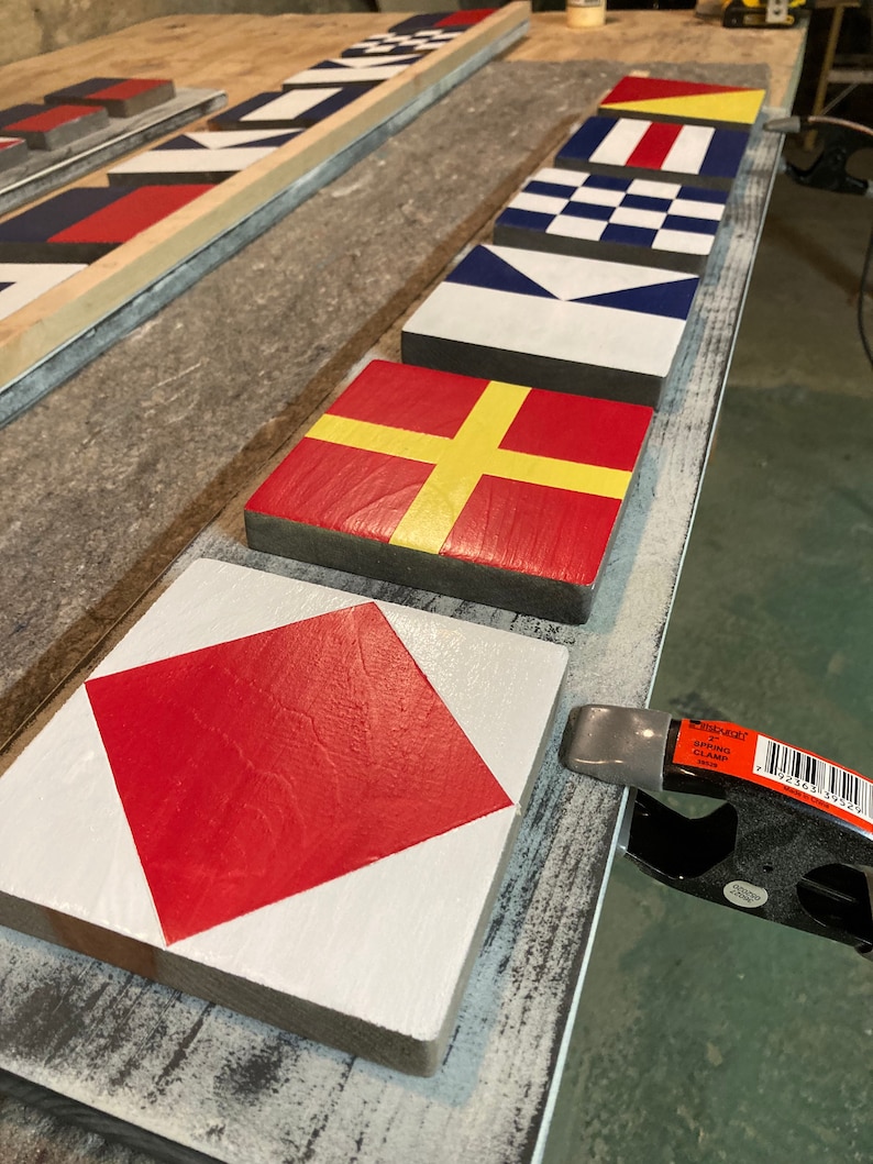 Personalized Nautical Flag Sign – Handcrafted Coastal Wood Decor - Etsy
