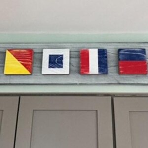 Custom Wooden Nautical Flag Sign, Coastal Decor - Etsy