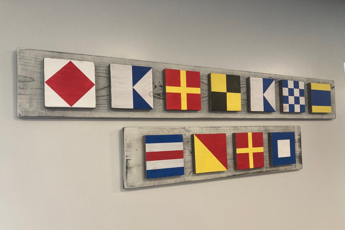 Custom Wood Signs Flag Signs Nautical Decor Navy Signal Sign - Etsy