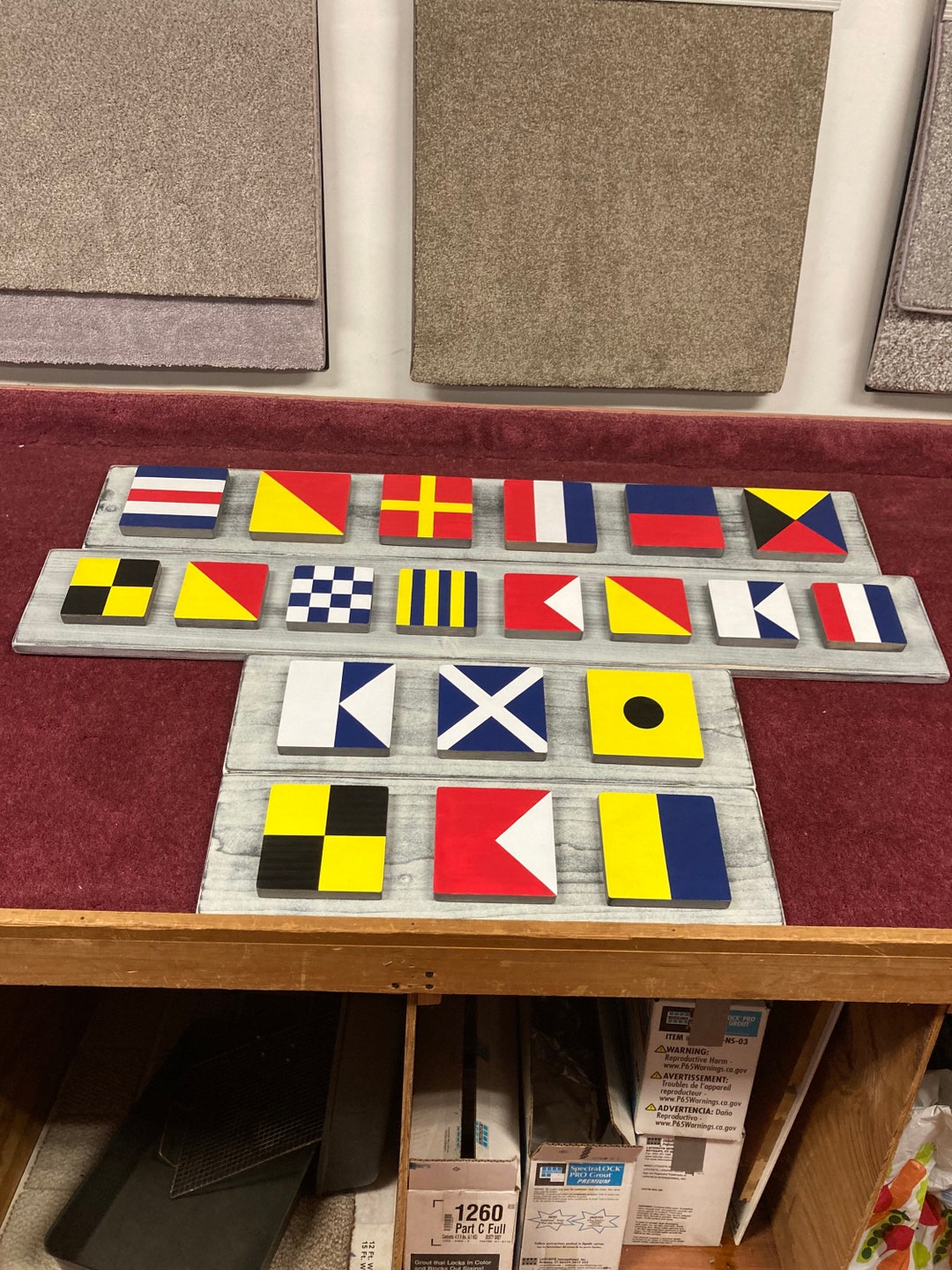 Custom Nautical Flag Sign – Personalized Wooden Coastal Decor – Boat ...