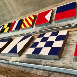 Nautical Decor Signal Navy Flag Signs Wall Decor. Personalized Custom ...