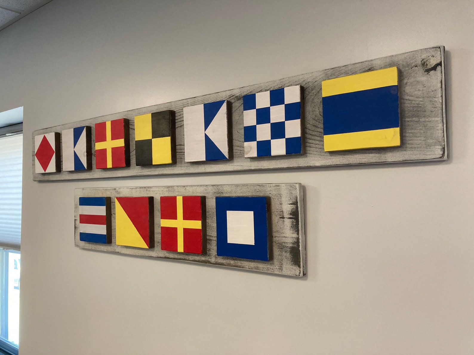 Custom Nautical Flag Signs Nautical Wall Decor,personalized Wooden ...