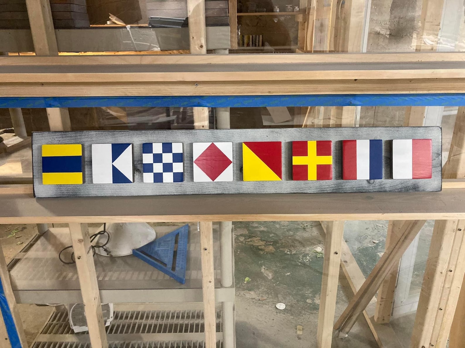 Custom Wooden Nautical Flag Sign, Coastal Decor - Etsy