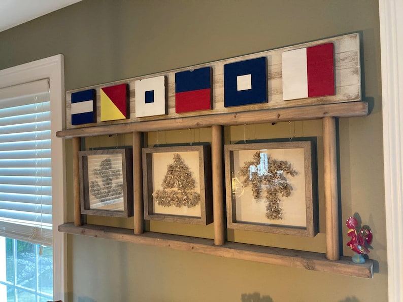 Custom Wooden Nautical Flag Sign, Coastal Decor - Etsy