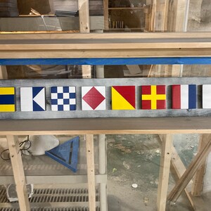 Custom Wood Signs Flag Signs Nautical Decor, Navy Signal Sign Coastal ...