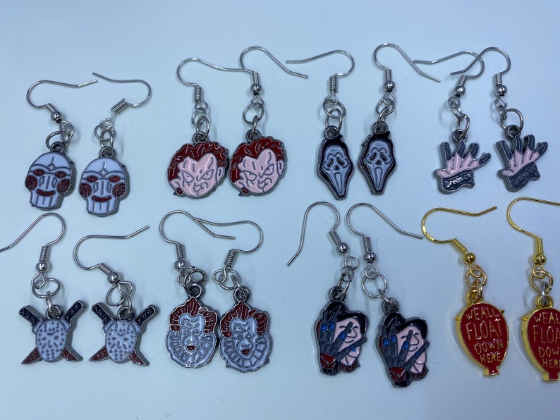 Halloween Earrings/horror Earrings/serial Killer Earrings/ - Etsy