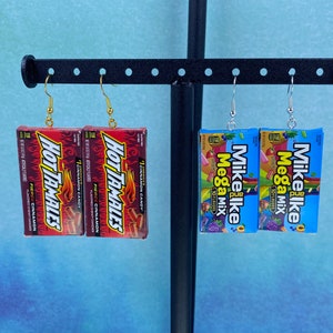 Mini Brand Earrings,candy Earrings,mike & Ike Earrings,hot Tamale Earrings,bakers Chocolate ...