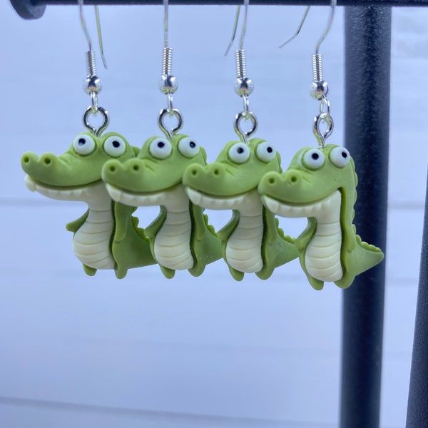 Crocodile Earrings - Etsy