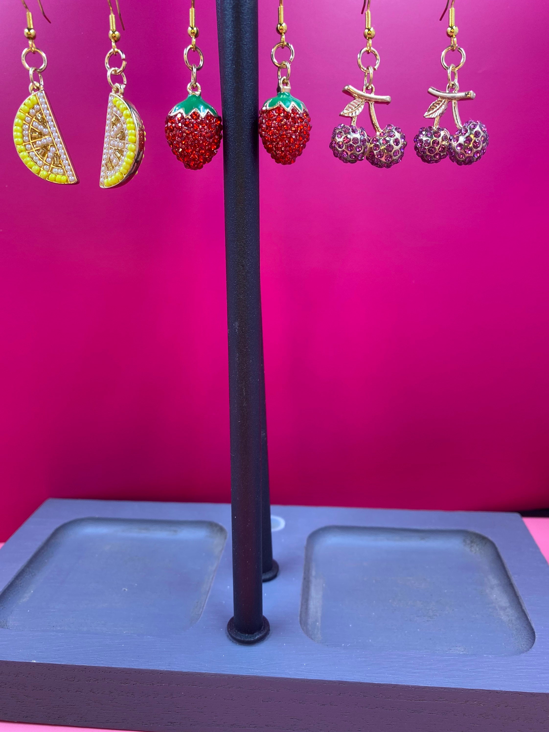 Fruit Earrings/lemon Earrings/strawberry Earrings/ Cherry Earrings ...