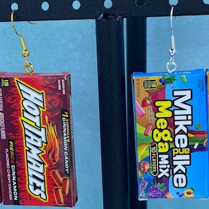 Mini Brand Earrings,candy Earrings,mike & Ike Earrings,hot Tamale Earrings,bakers Chocolate ...