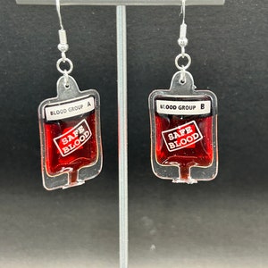 Fake Blood Bag Dangle Earrings, Horror Earrings,halloween Earrings - Etsy