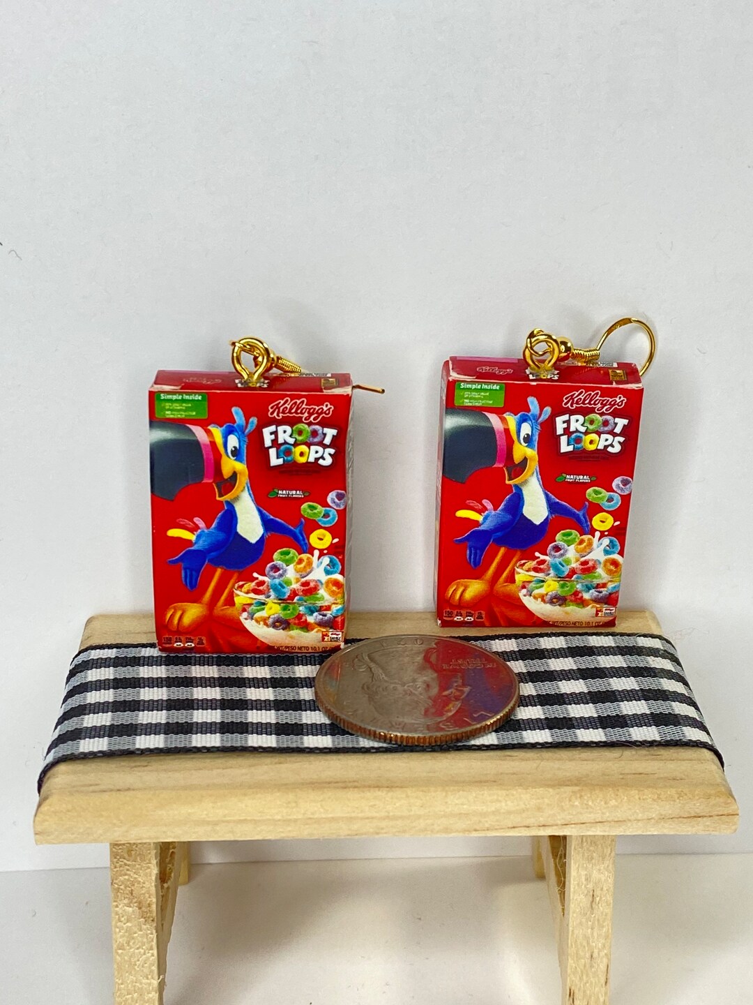 Mini Brand Froot Loops Dangle Earrings,cereal Box Earrings,mini Food ...
