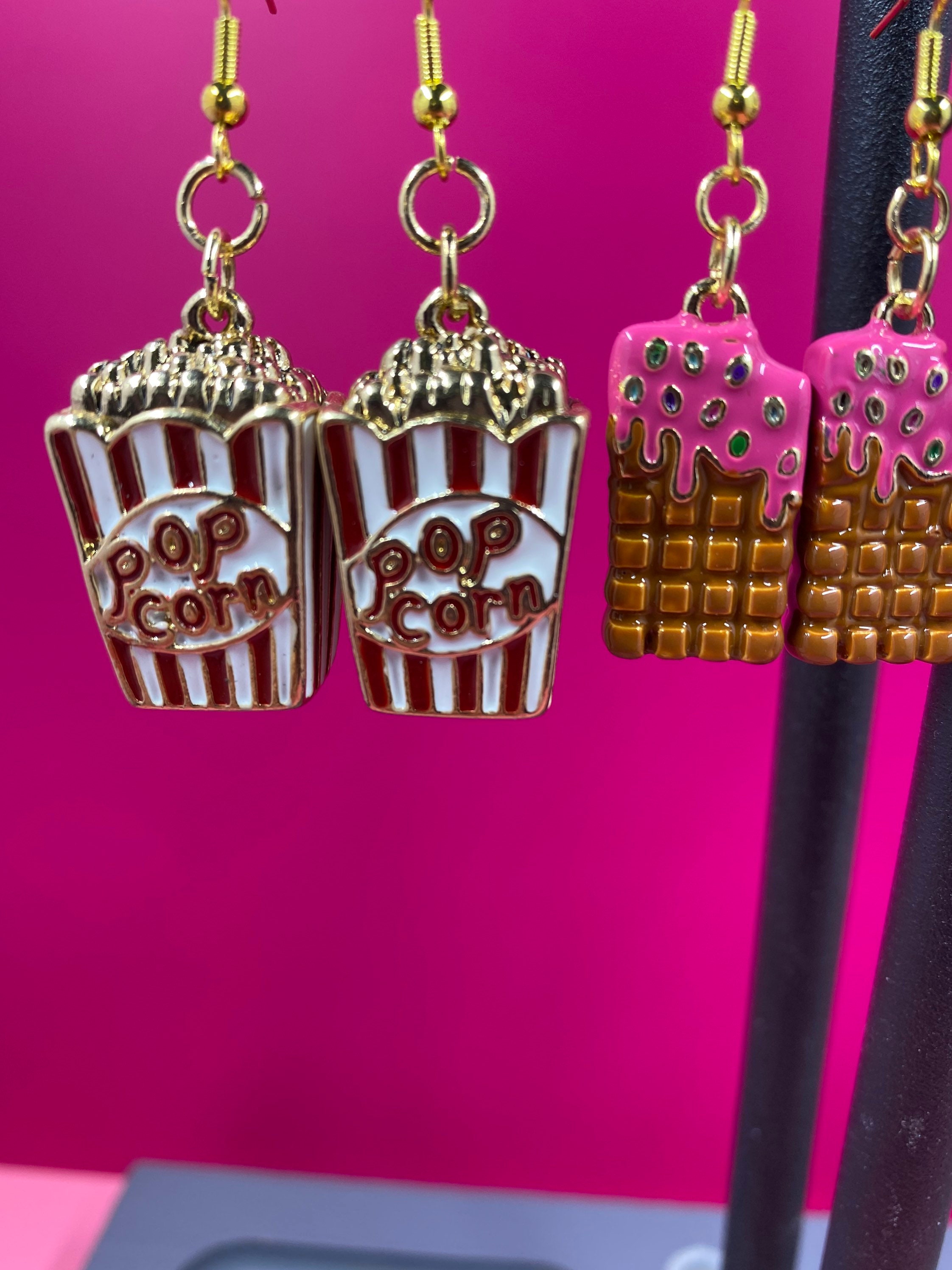 Popcorn Earrings/candy Bar Earrings/soda Pop Earrings/pretzel | Etsy