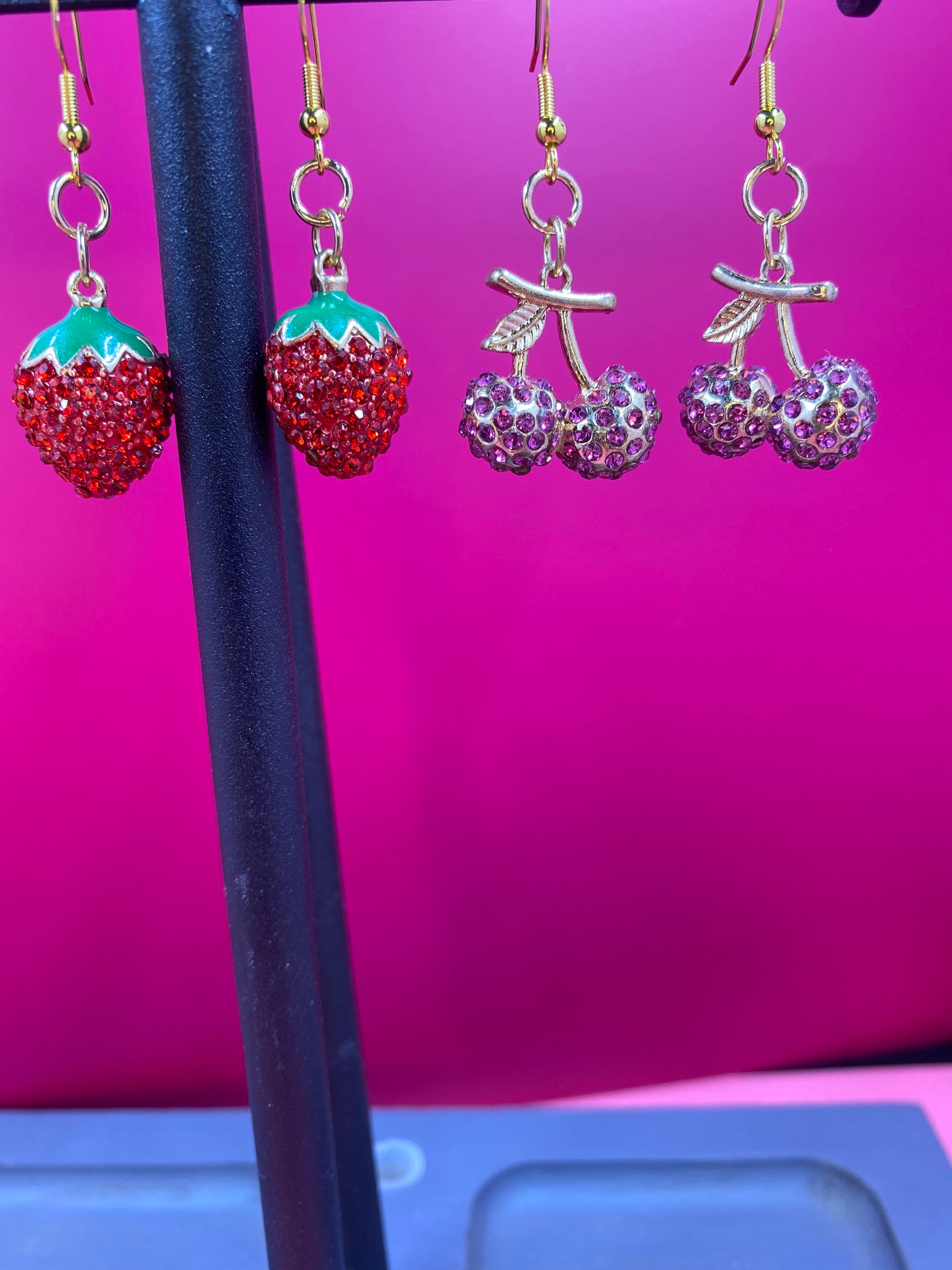 Fruit Earrings/lemon Earrings/strawberry Earrings/ Cherry Earrings ...