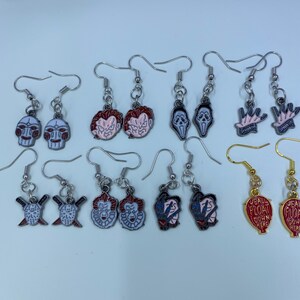 Halloween Earrings/horror Earrings/serial Killer Earrings/ - Etsy