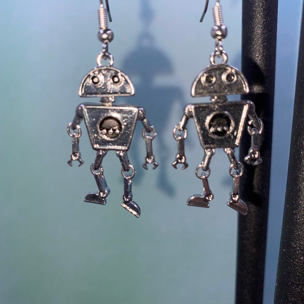 Robot Earrings - Etsy