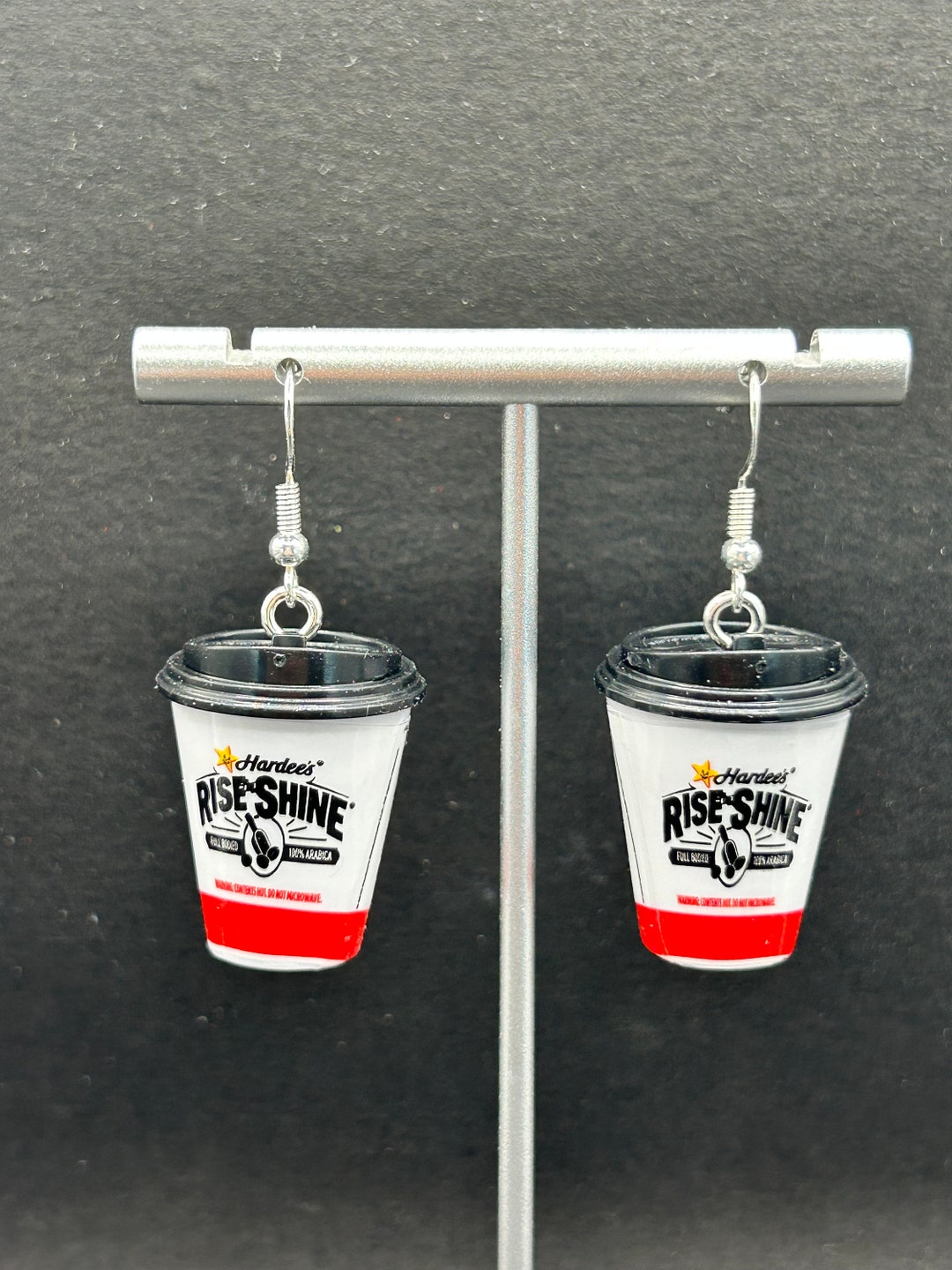 Mini Fast Food Coffee Cup Dangle Earrings, Coffee Cup Earrings, Fast ...