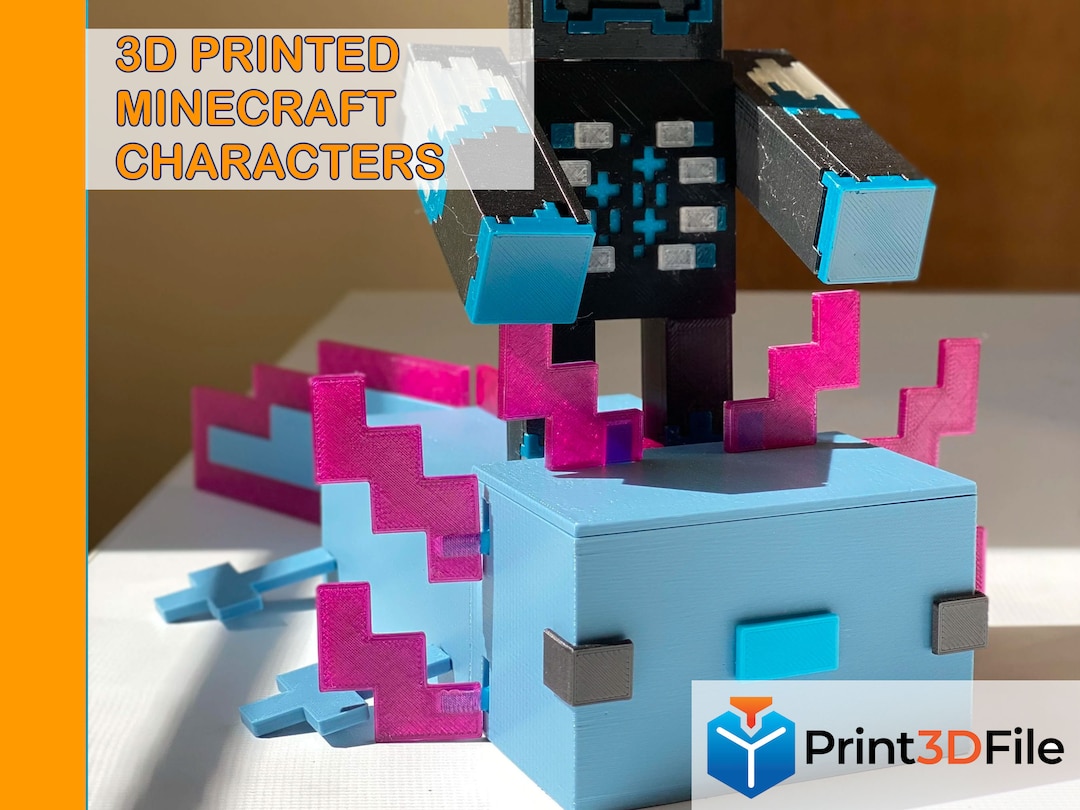 Minecraft STL File, 3D Minecraft Mini Figures, MOB Gaming STL Model ...