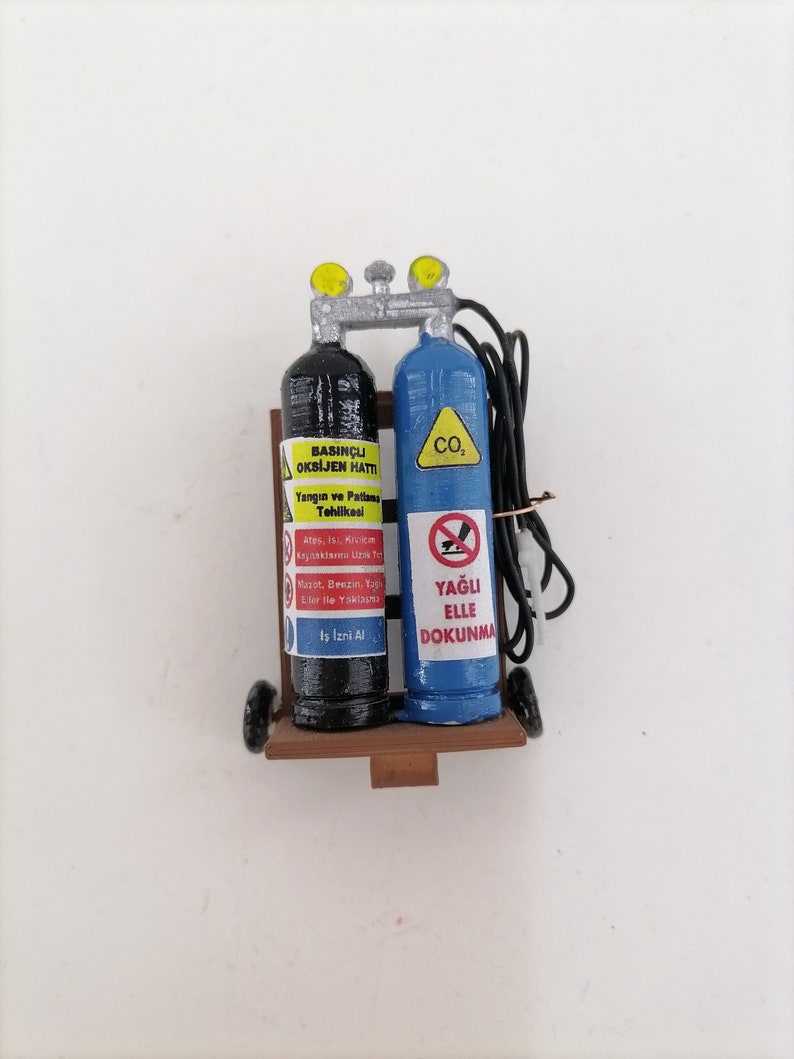 1:24 Scale 3 D Printed Oxygen Tanks, Miniature Portable Oxygen,dioramas ...