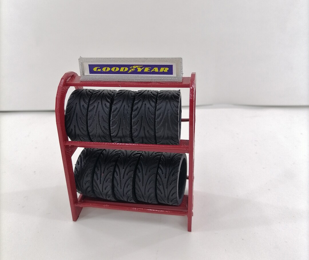 3D 1:24 Printed Miniature Tire Rack Auto Service Equipment - Etsy