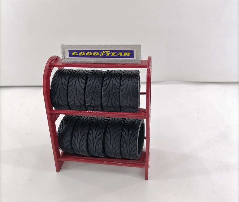 3D 1:24 Printed Miniature Tire Rack Auto Service Equipment - Etsy