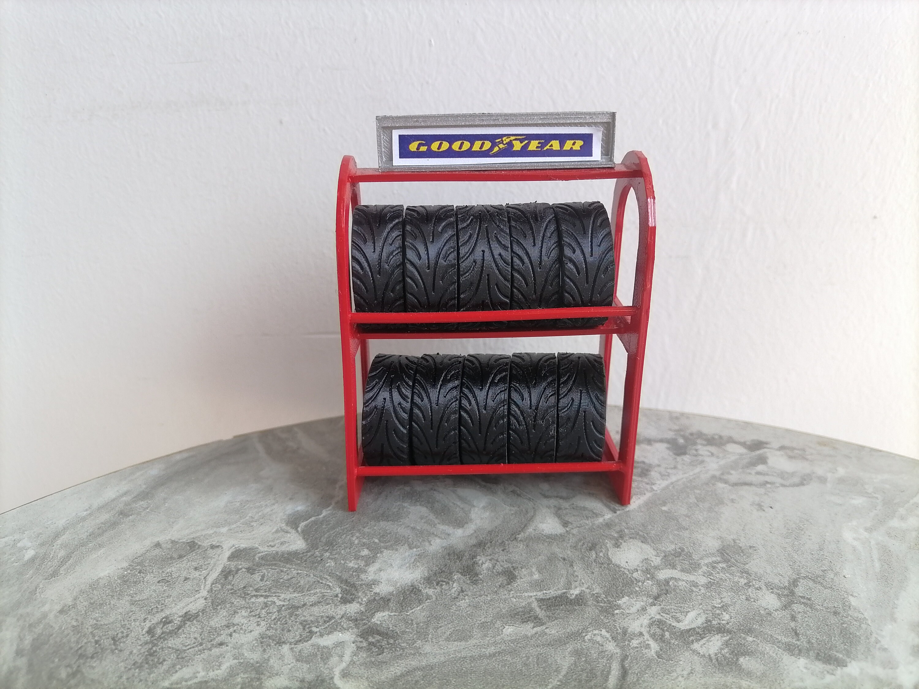 3D 1:24 Printed Miniature Tire Rack , Auto Service Equipment, Dioramas ...