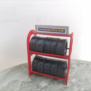 3D 1:24 Printed Miniature Tire Rack , Auto Service Equipment, Dioramas ...