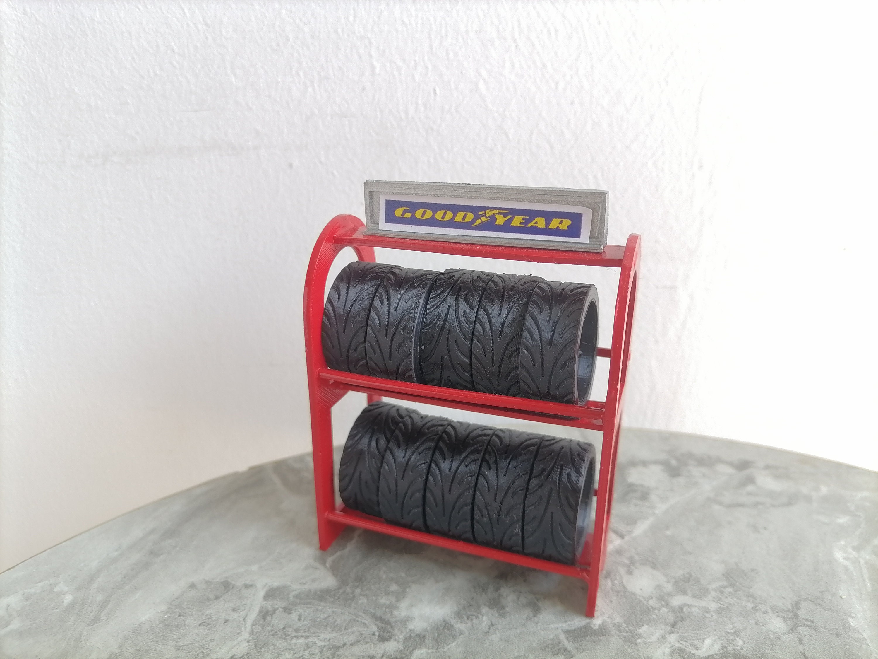 3D 1:24 Printed Miniature Tire Rack , Auto Service Equipment, Dioramas ...