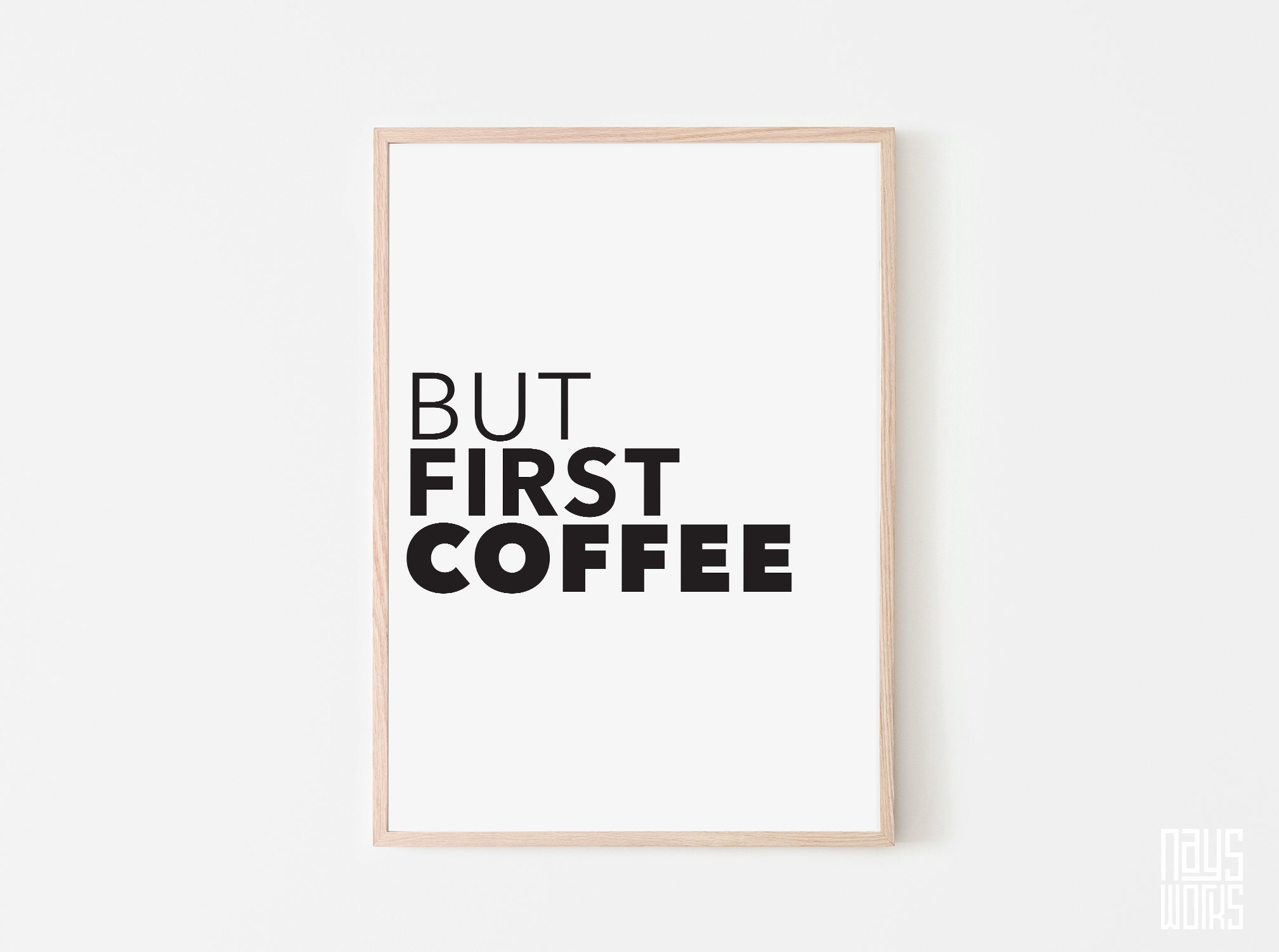 But First Coffee Printable Art Coffee Poster Kitchen Decor | Etsy