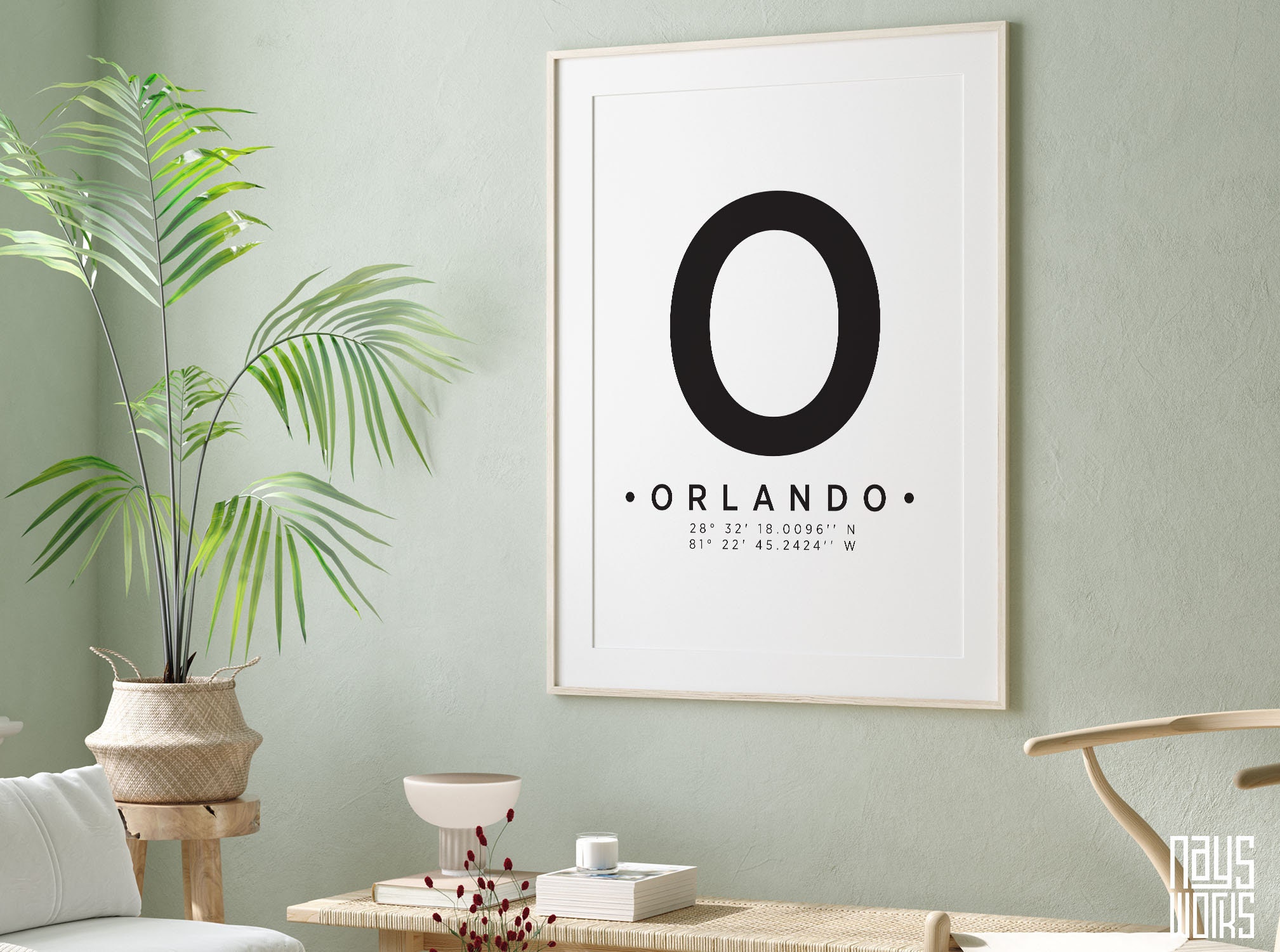 Orlando Print Orlando Coordinates Orlando Map Print Poster | Etsy