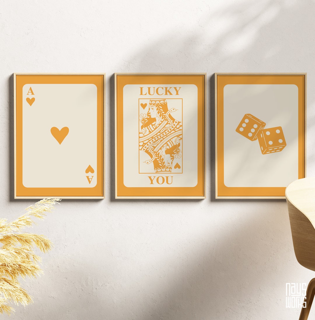 Yellow Trendy Retro Wall Art, Yellow Card Poster, Retro Trendy Wall Art ...