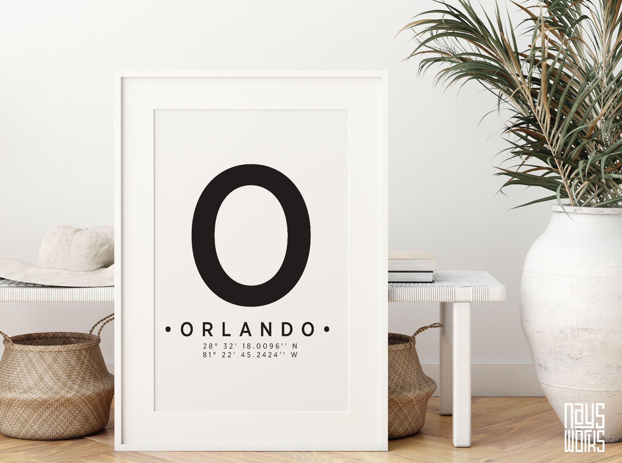 Orlando Print Orlando Coordinates Orlando Map Print Poster | Etsy
