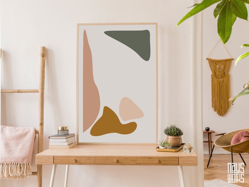 Neutral Colors Abstract Minimalist Art Print Digital Download Printable ...