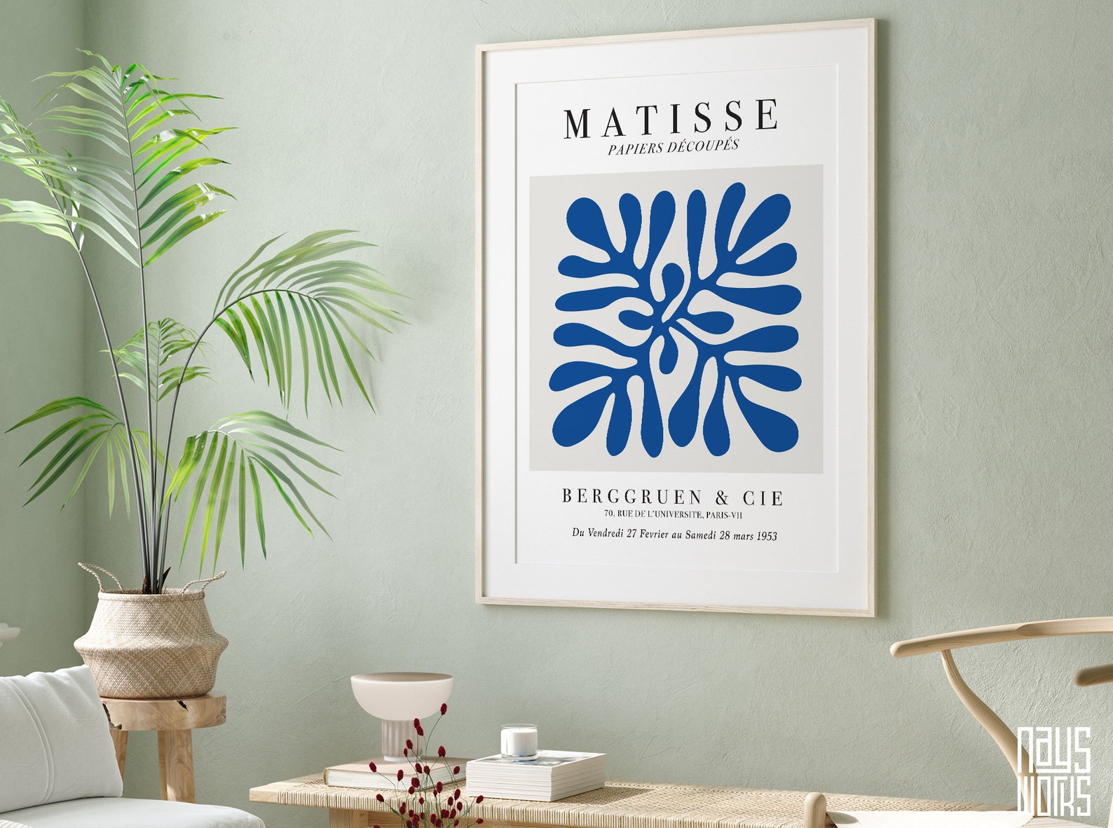 Henri Matisse Print Blue Exhibition Poster Above Bed Art - Etsy