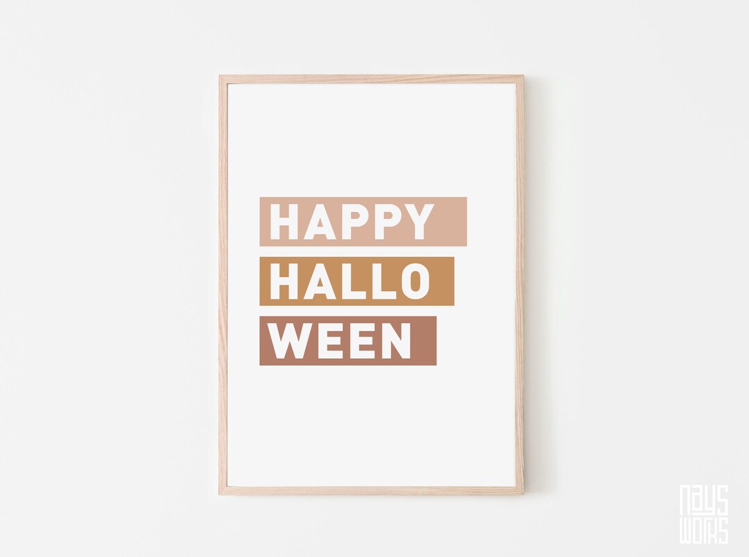 Happy Halloween Poster Halloween Decor Pastel Halloween Halloween Wall ...