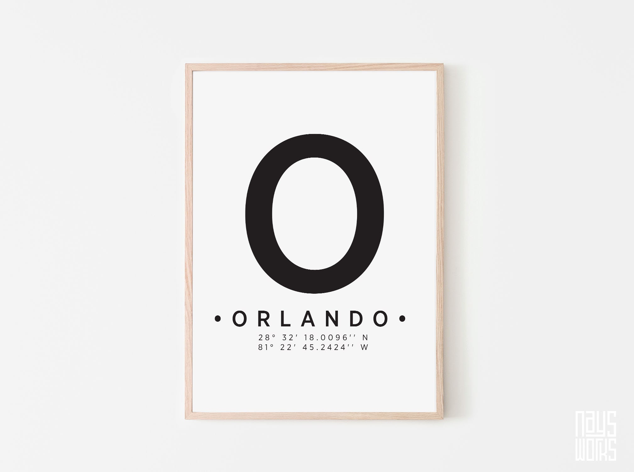 Orlando Print Orlando Coordinates Orlando Map Print Poster | Etsy