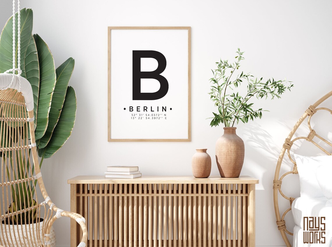 Berlin Print Berlin Coordinates Berlin Map Print Poster - Etsy