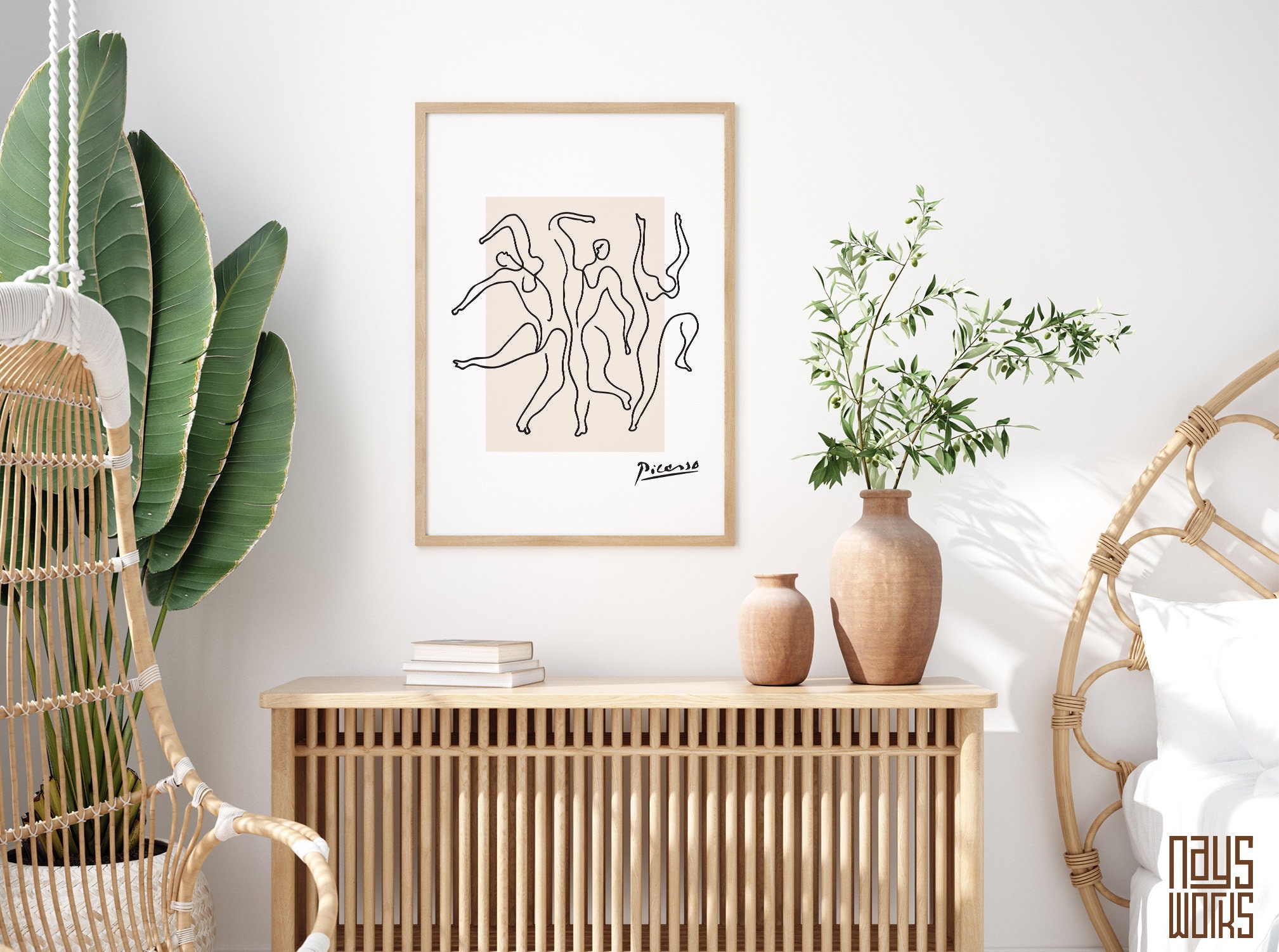 Picasso Print Dance Line Art Pablo Picasso Line Art Poster | Etsy