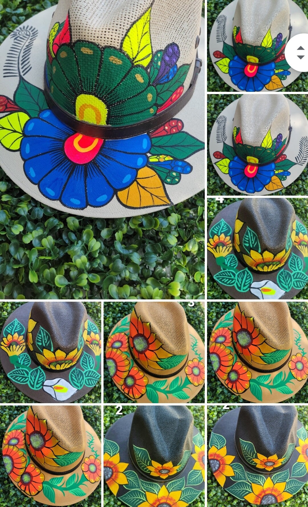 Handpainted Mexican Sun Hats Artisan Jute Hats | Etsy