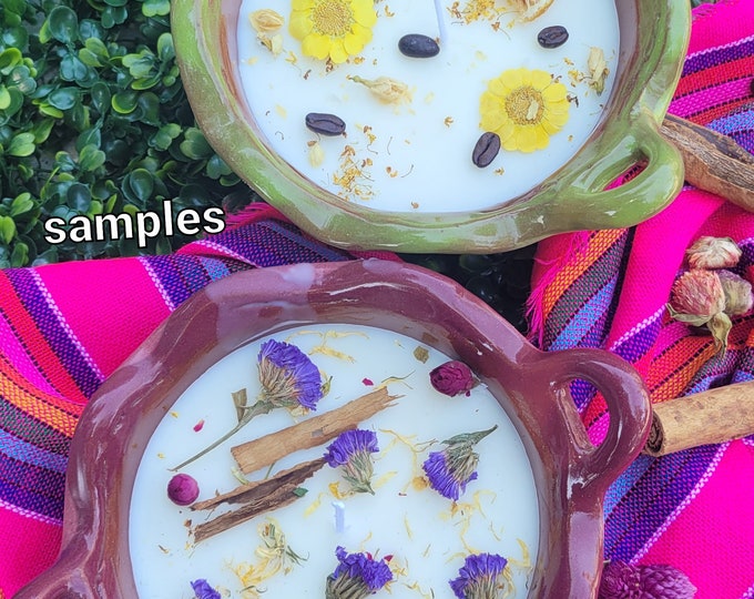 Mexican Bowl Candle Hand Poured Mexican Candles Hand Made Candles in ...