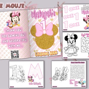 Minnie Mouse Theme | Custom Coloring Books | Custom Party Favors ...