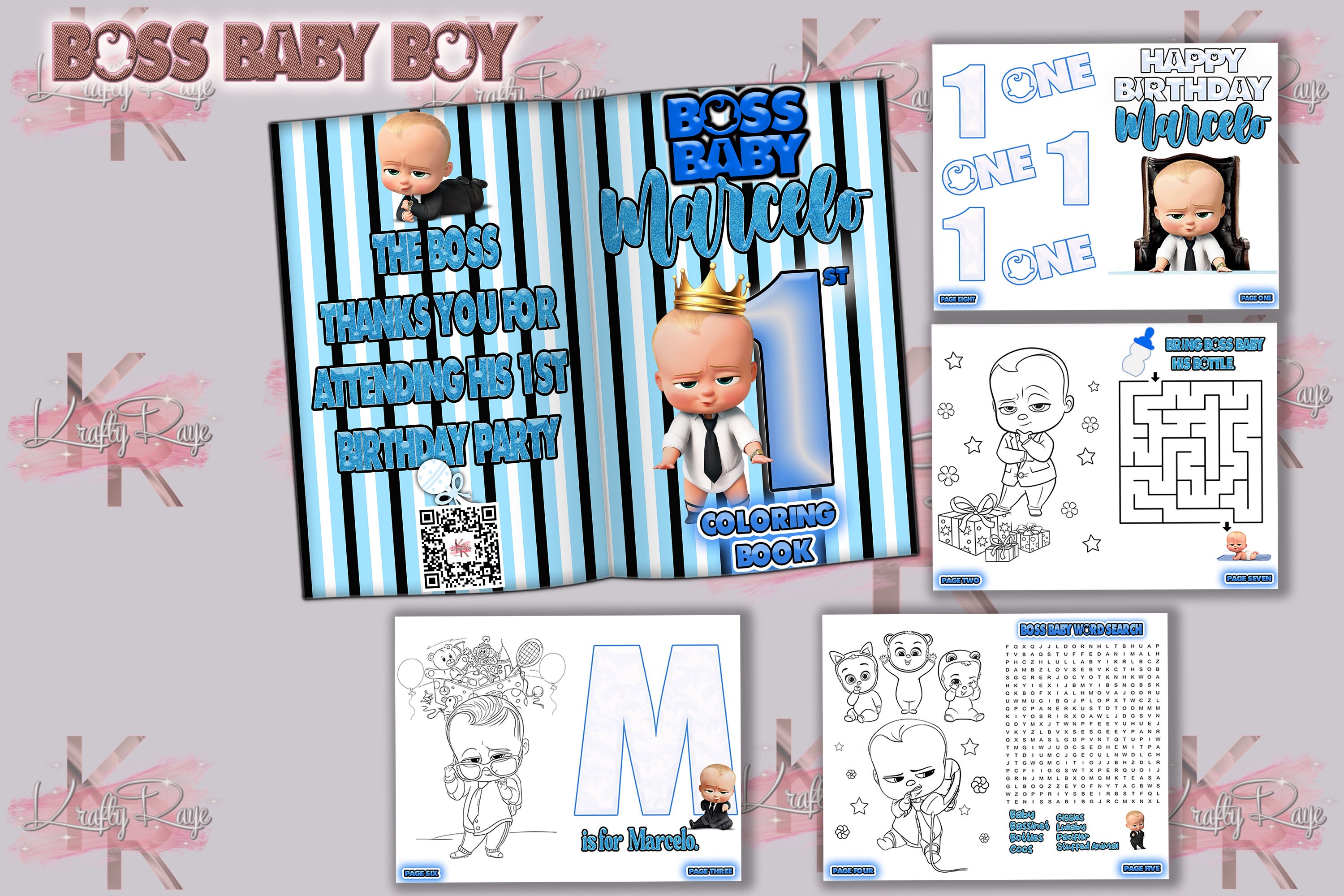 Boss Baby Boy Coloring Book | Personalized Coloring Books | Coloring ...