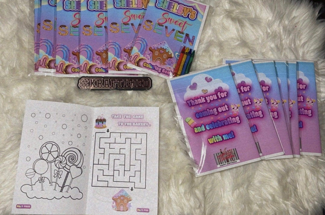 Personalized Coloring Books Custom Party Favors Coloring - Etsy