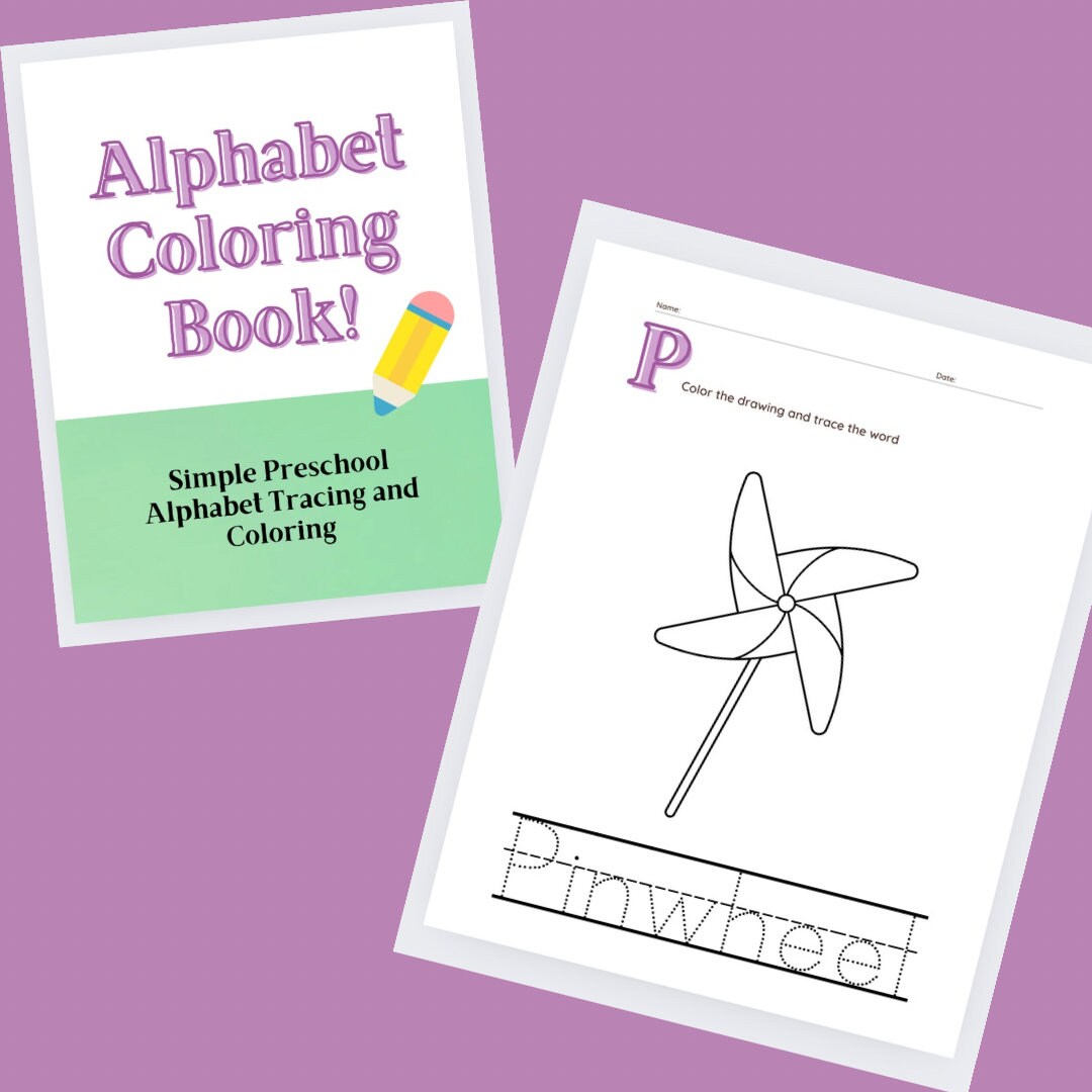 ABC Coloring and Tracing Book. - Etsy