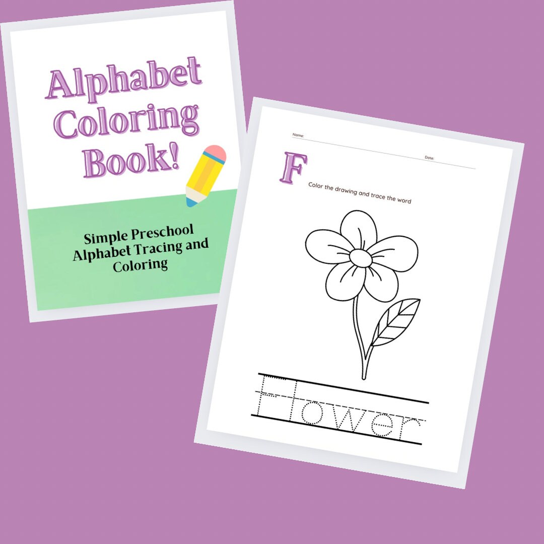 ABC Coloring and Tracing Book. - Etsy