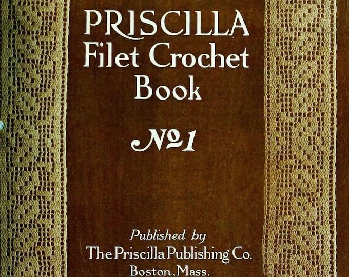 1940s Antique Filet Crochet Design Pattern Book 66 Cotton Thread ...
