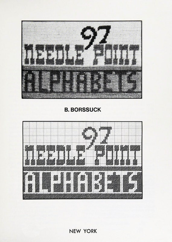 Needlepoint Alphabet Patterns Victorian Monograms Motifs & Borders: